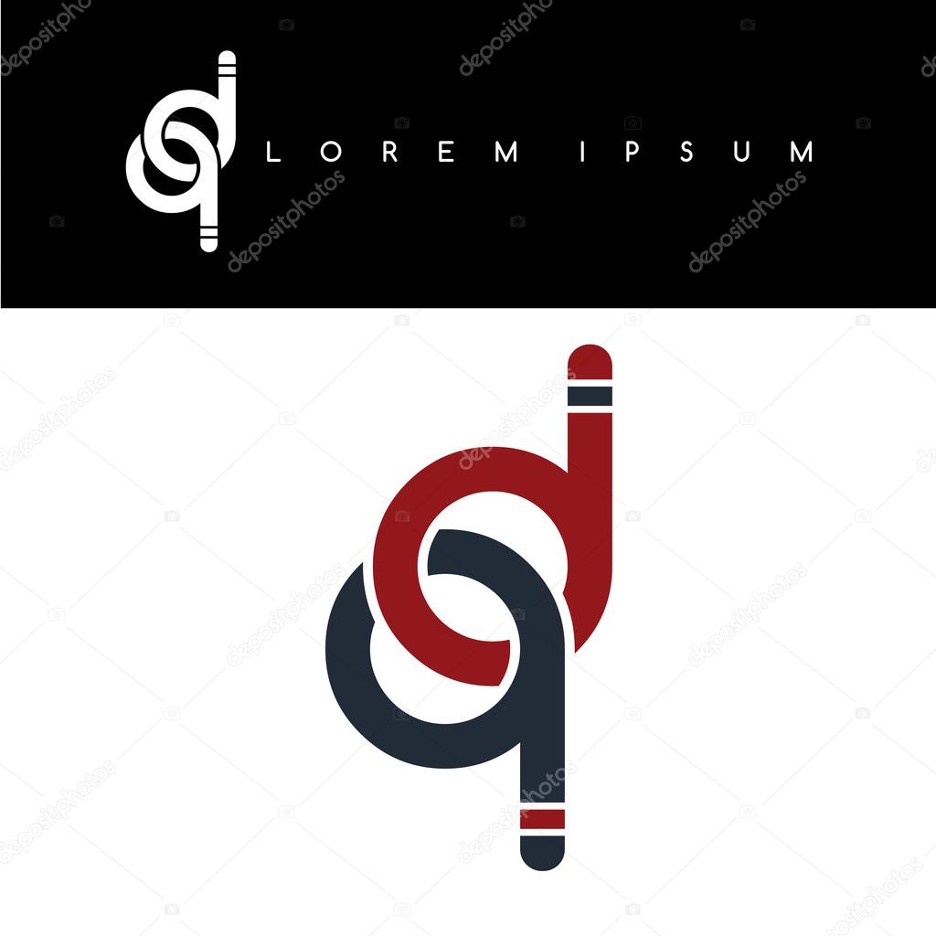 Initial letters linked circle logo Stock Vector by ©vectorfirst 128503730