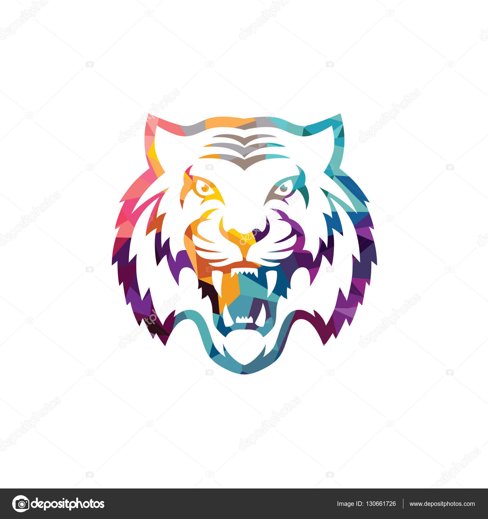 Colorful tiger logo Stock Vector Image by ©vectorfirst #130661726