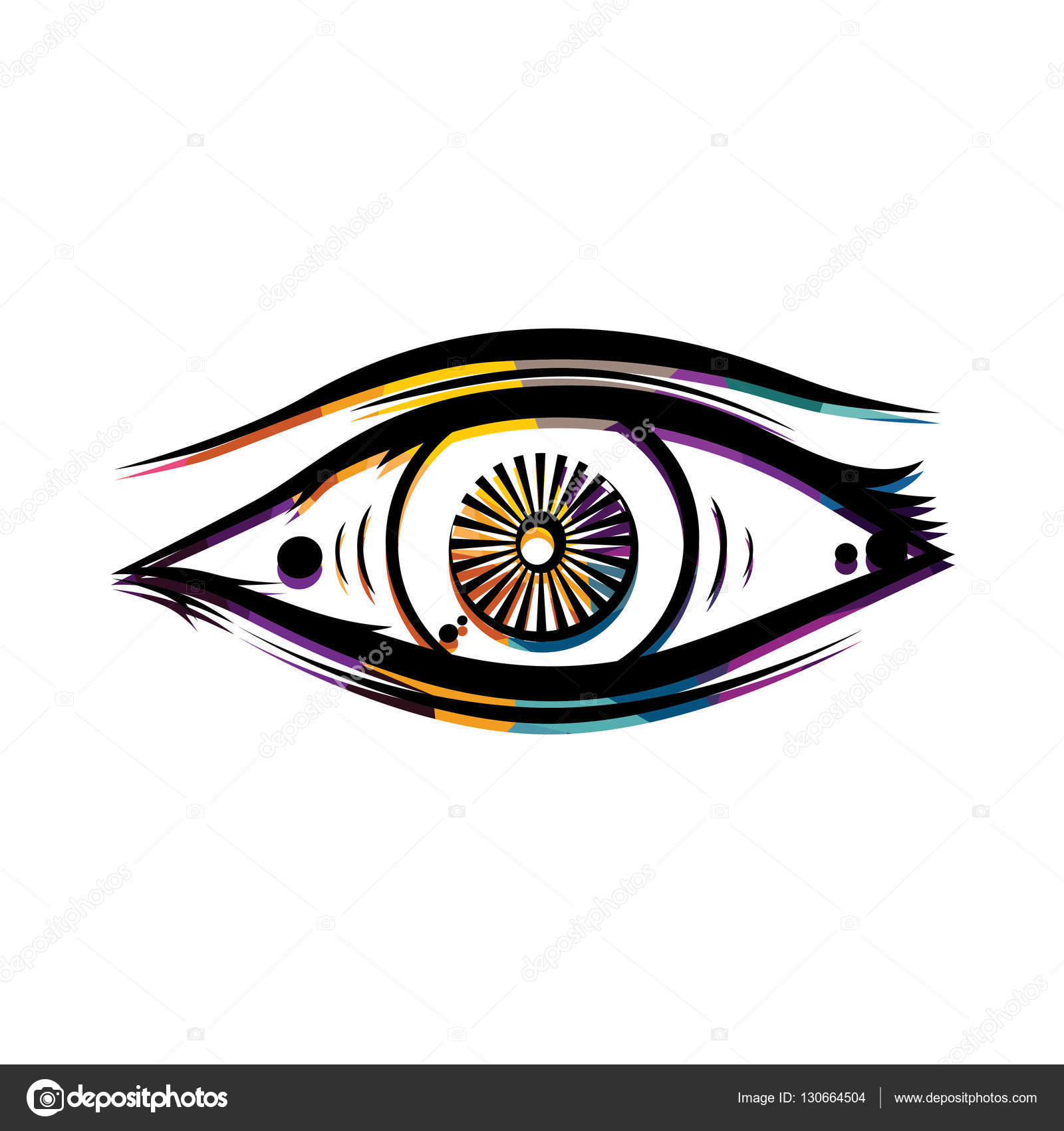 Ojo abstracto colorido Vector de stock por ©vectorfirst 130664504