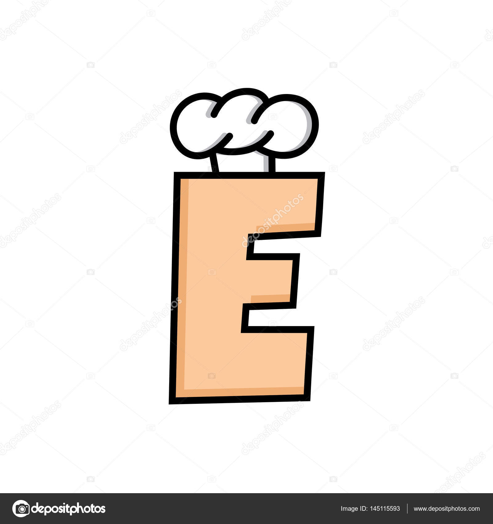 E letter with chef hat — Stock Vector © vectorfirst #145115593