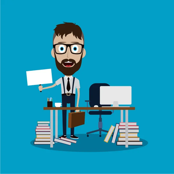 Cartoon Businessman At Workplace Stock Vector Image By ©vectorfirst