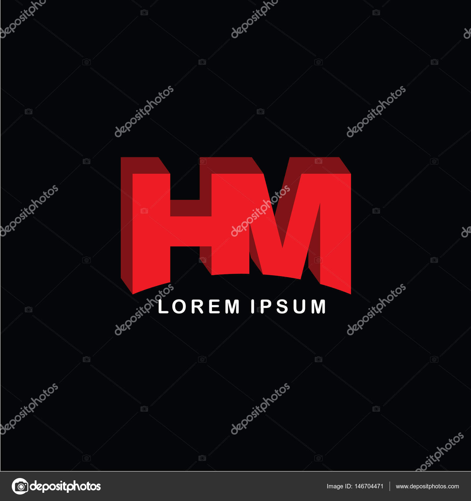 Letters HM logo icon template Stock Vector Image by ©vectorfirst #146704471