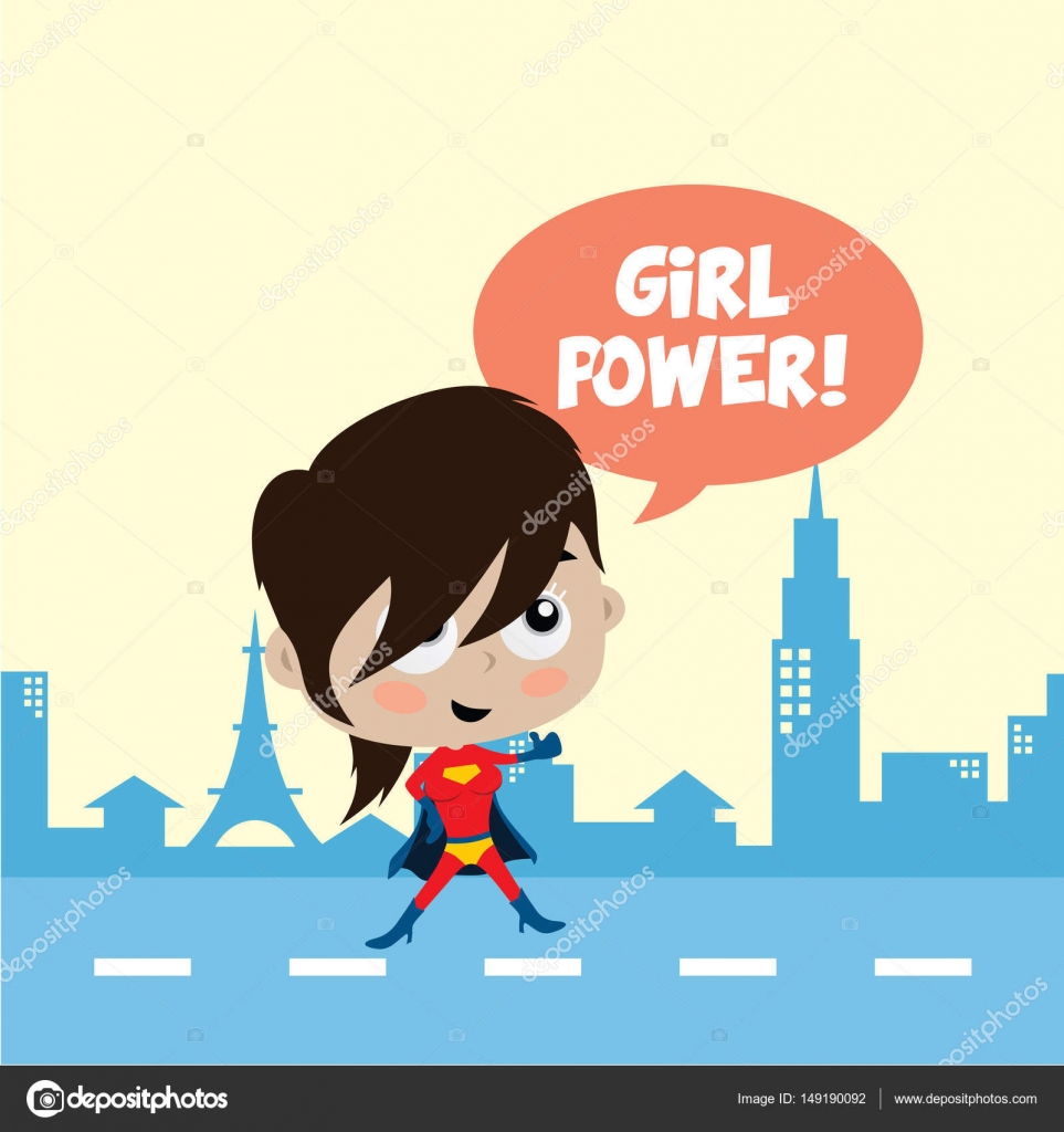 Zeichentrick-Superheldin Stock-Vektorbild von ©vectorfirst 149190092