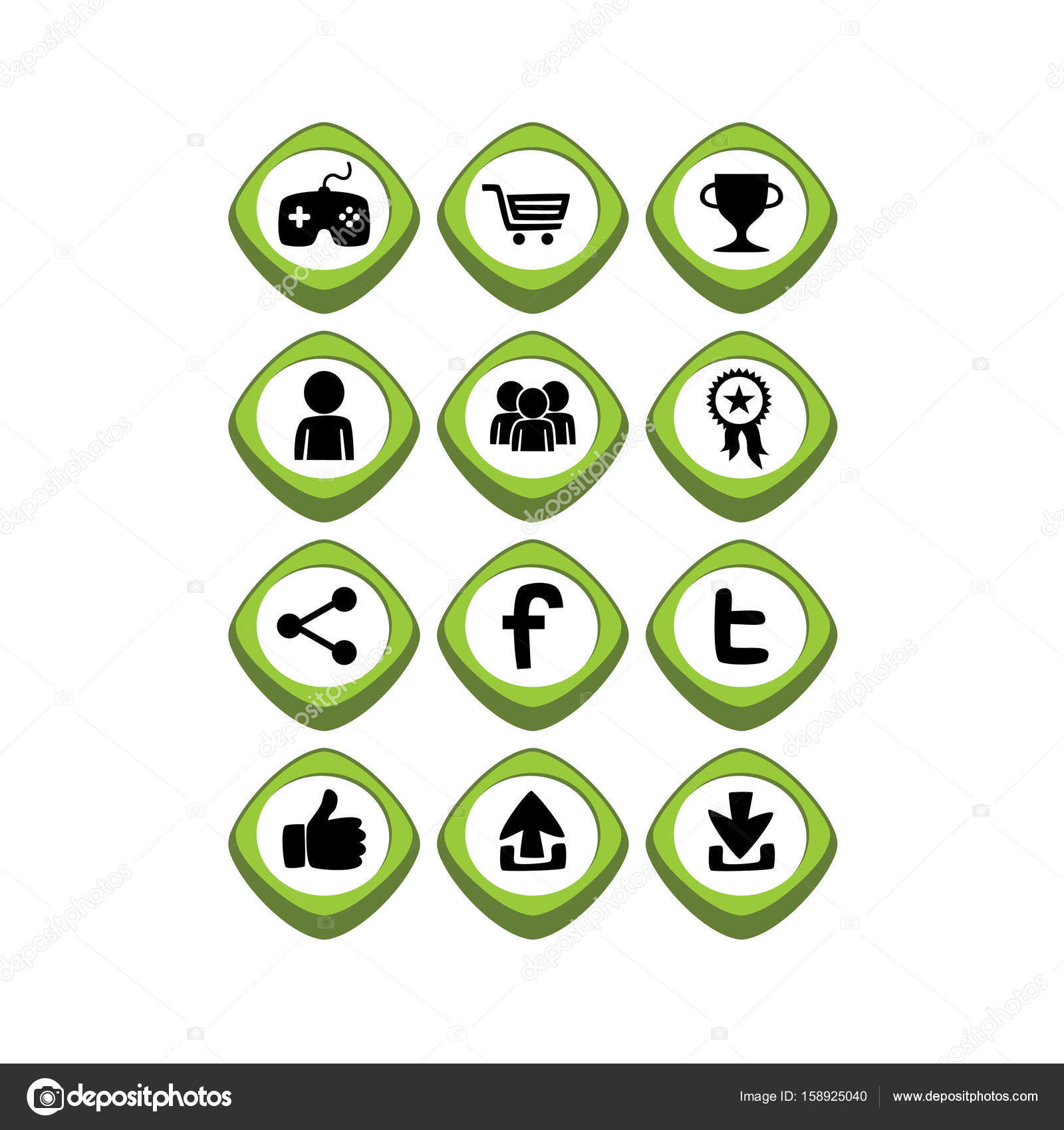 Game asset buttons Stock Vector by ©vectorfirst 158925040