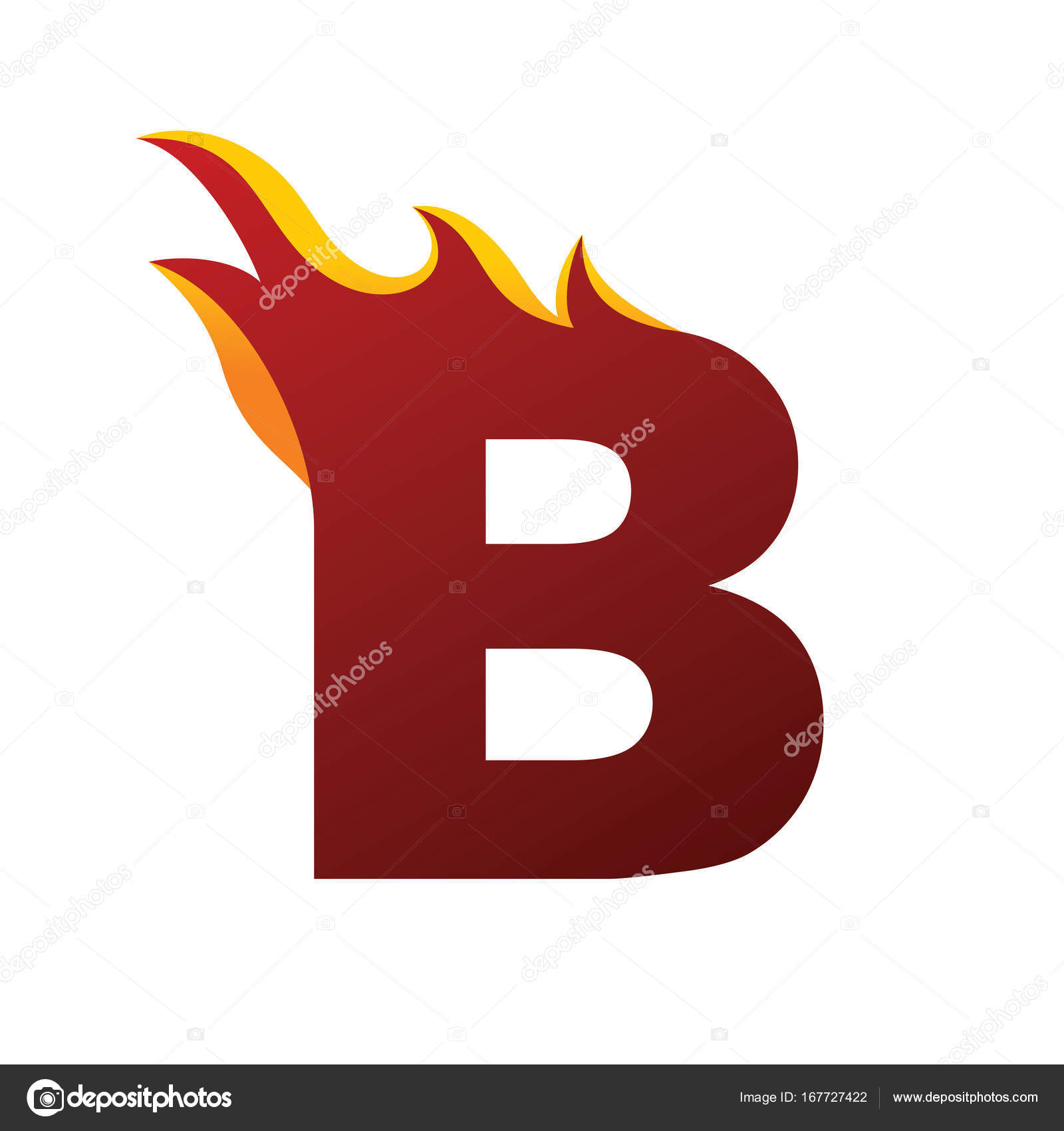 Burning Letter B