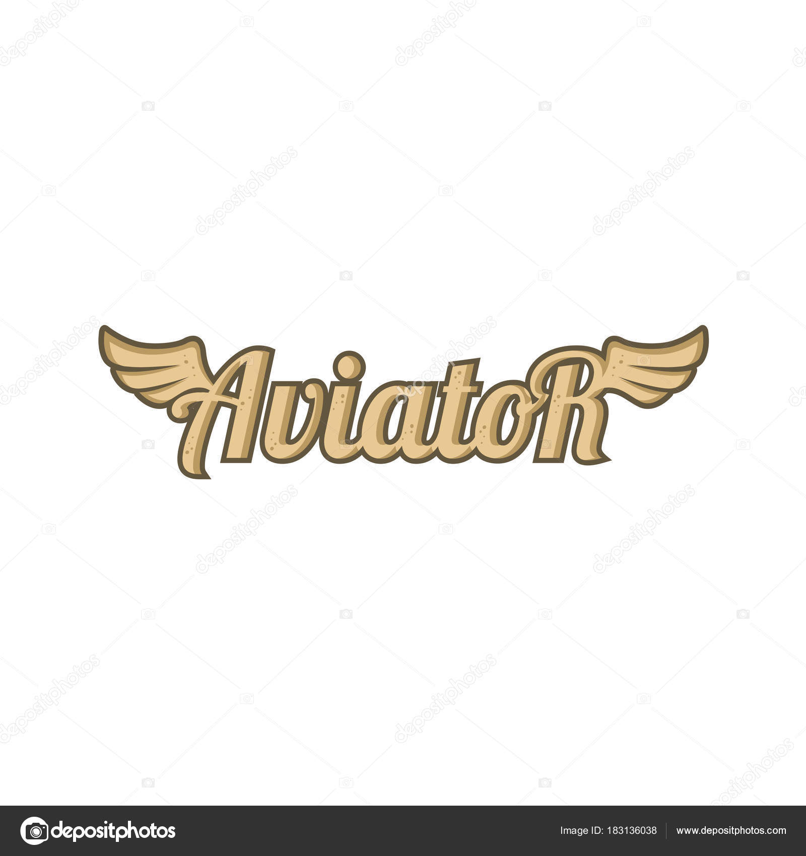 Aviator logo with wings Stock Vector Image by ©vectorfirst #183136038