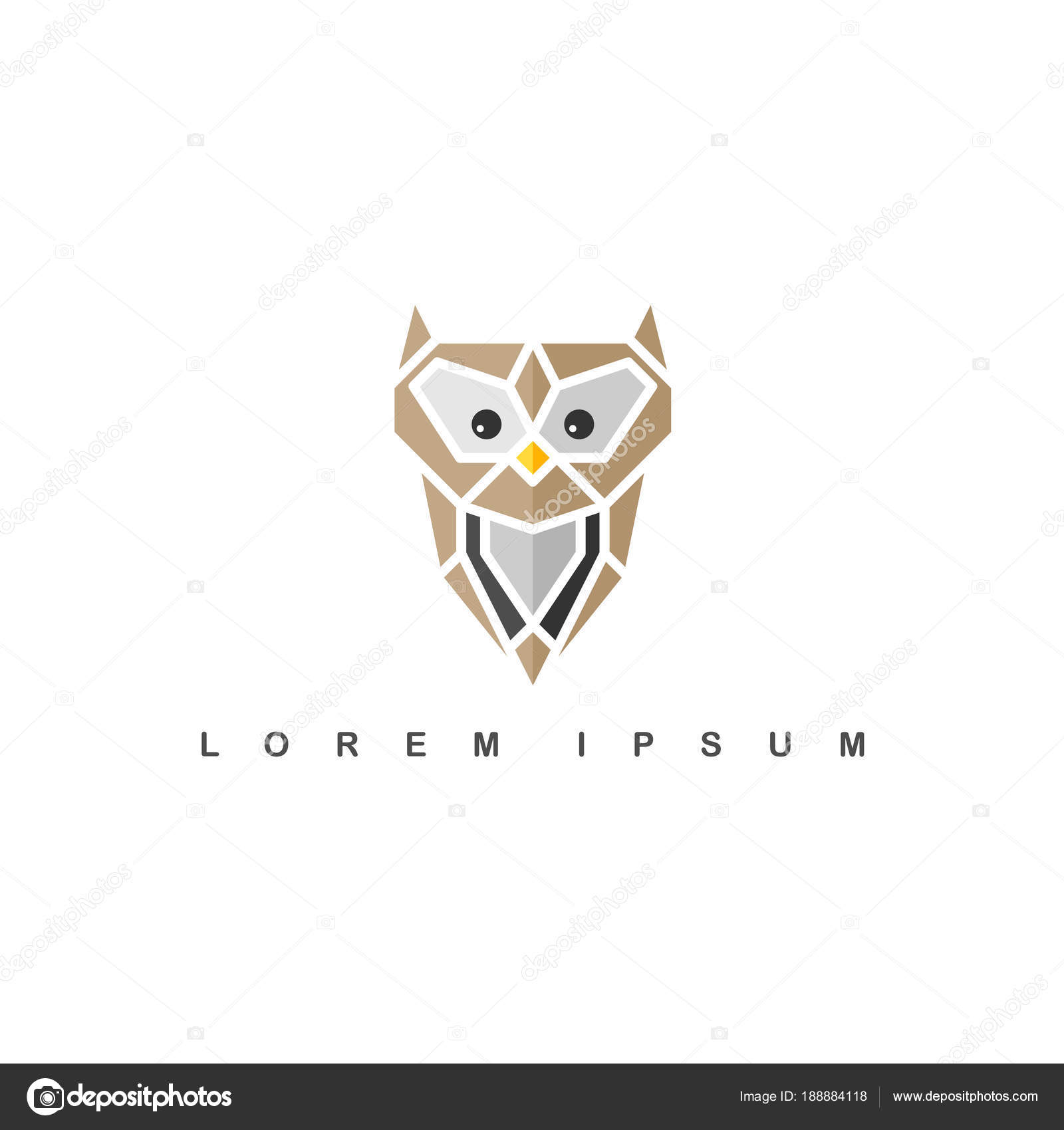 Owl Simple Logo Vector Illustration Stock Vector by ©vectorfirst 188884118