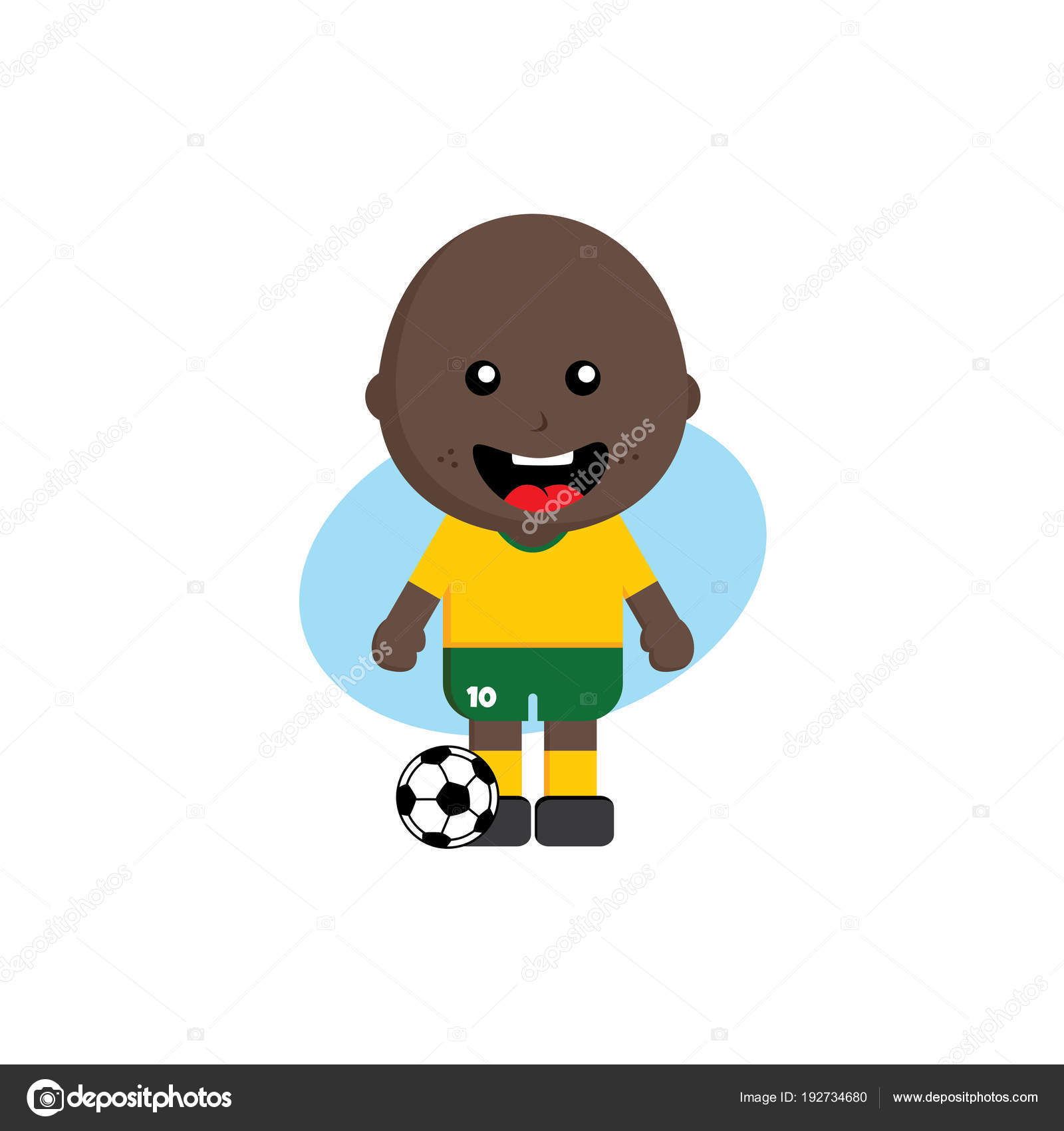 Soccer Team World Championship Player Character Vector Illustration ...