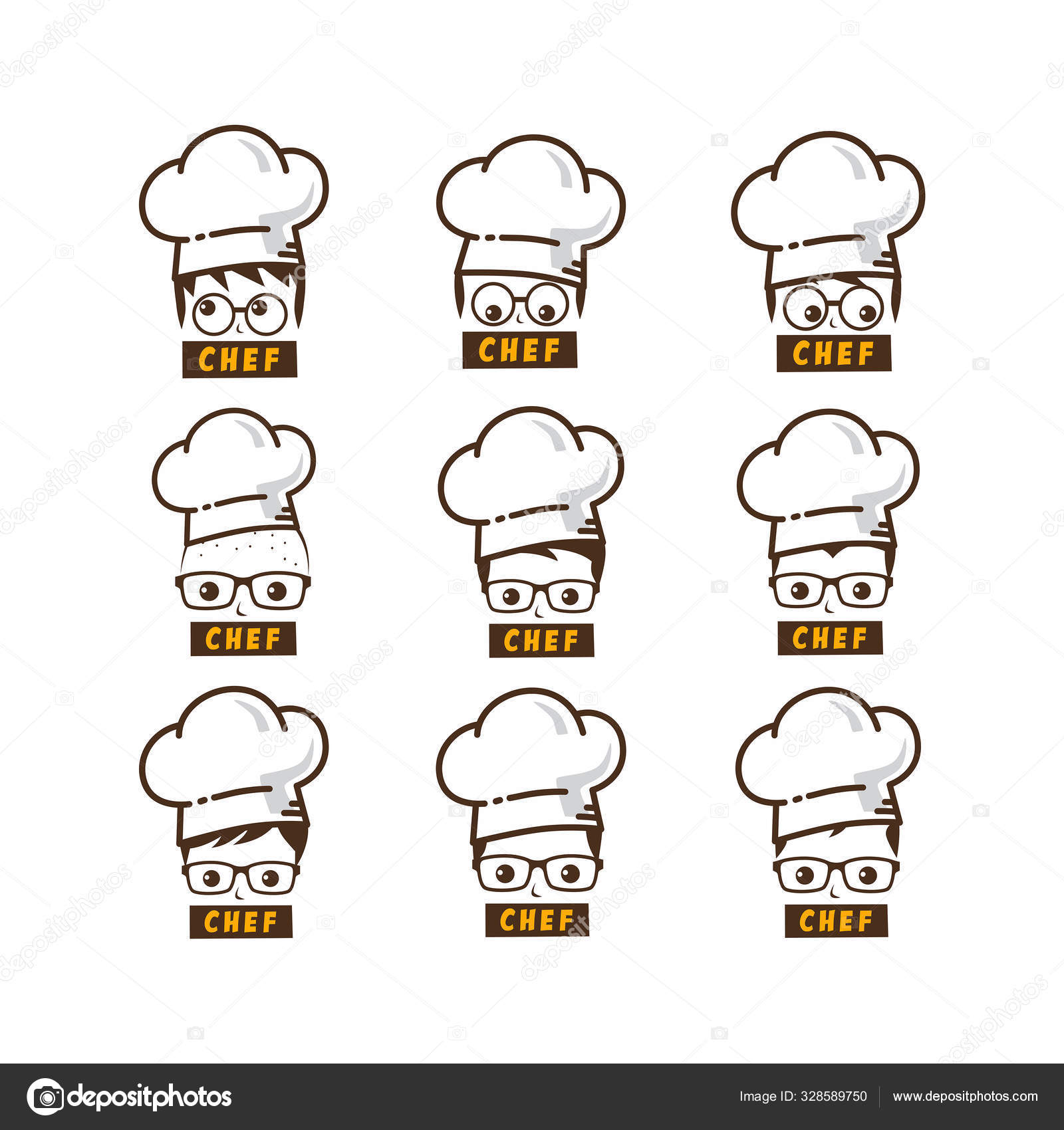 Set Chef Icons White Background Stock Vector Image by ©vectorfirst ...