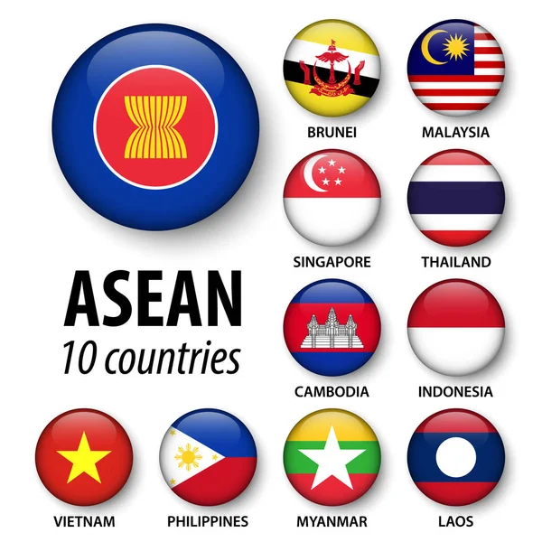 Asean Association Of Southeast Asian Nations 3d Circle Balls And