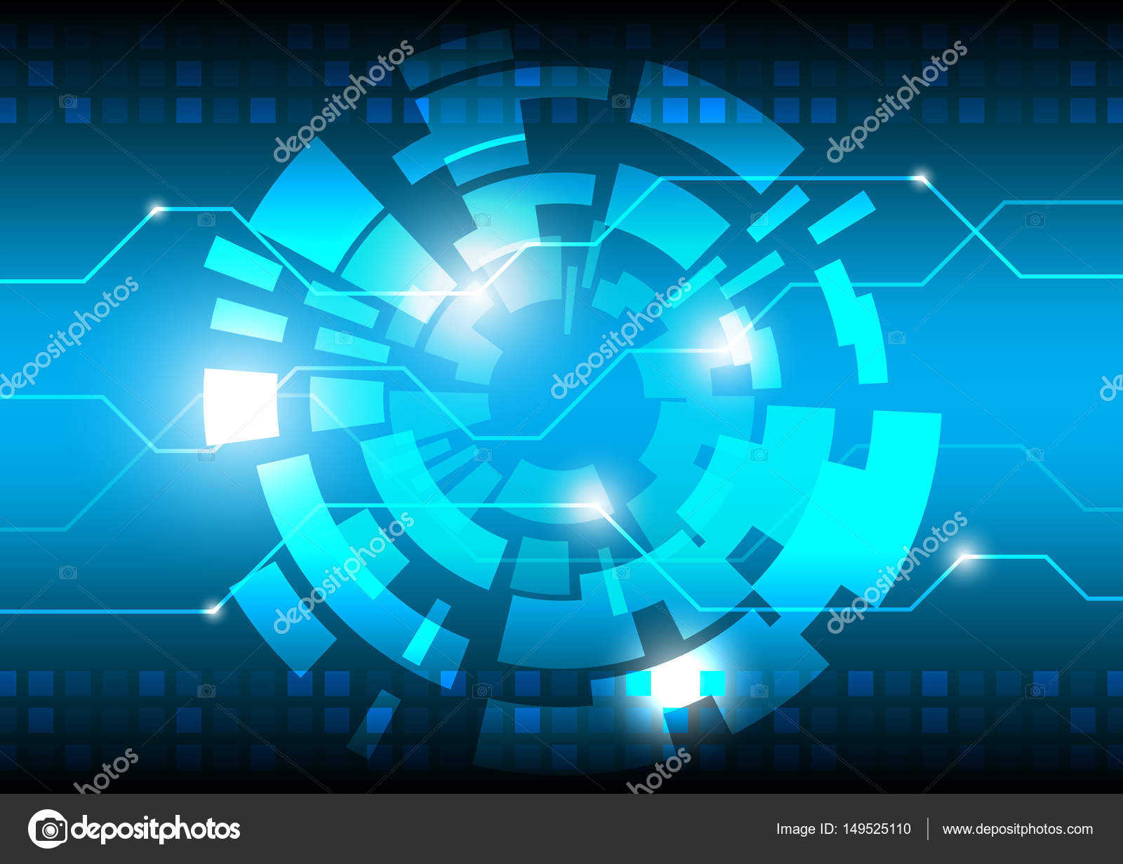 Vector: hi tech circle | Technology background ( Hi-tech circle and ...