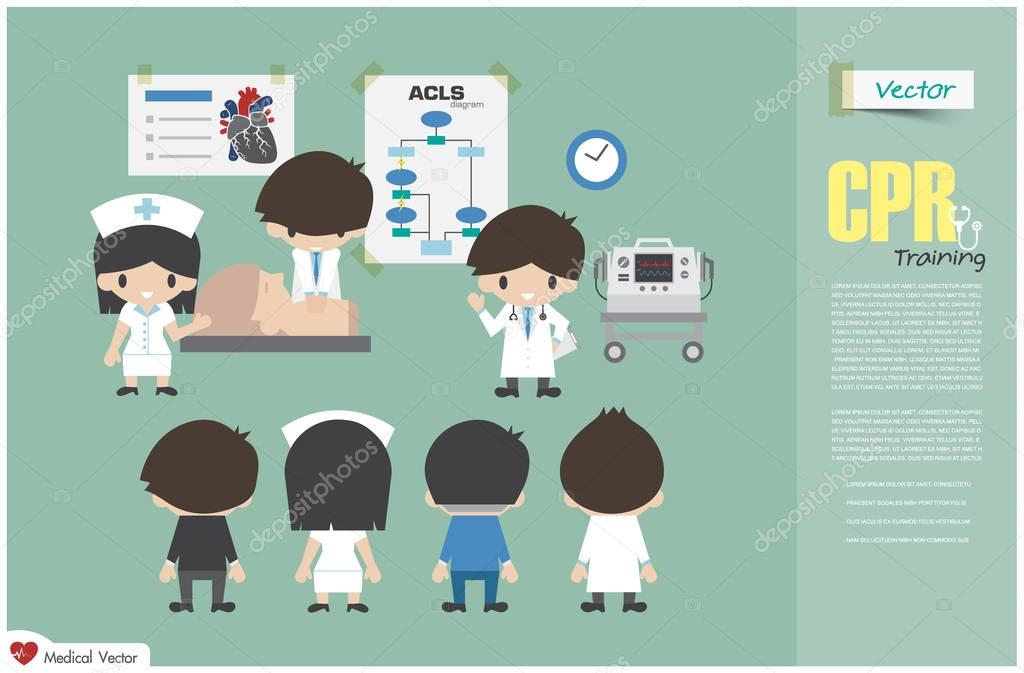Entrenamiento de RCP. El equipo médico está enseñando sobre la ...