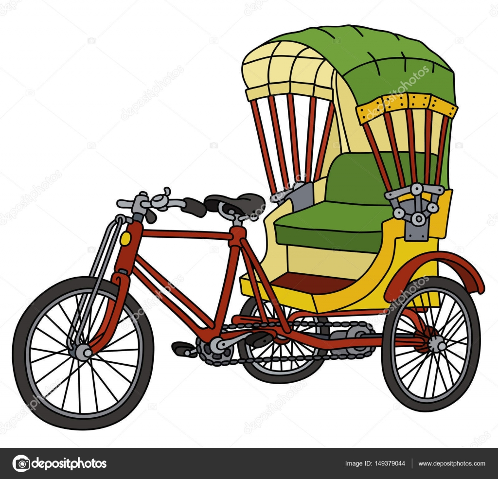Classic cycle rickshaw Stock Vector Image by ©2v #149379044