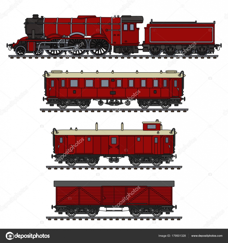 Old Train Front Drawing