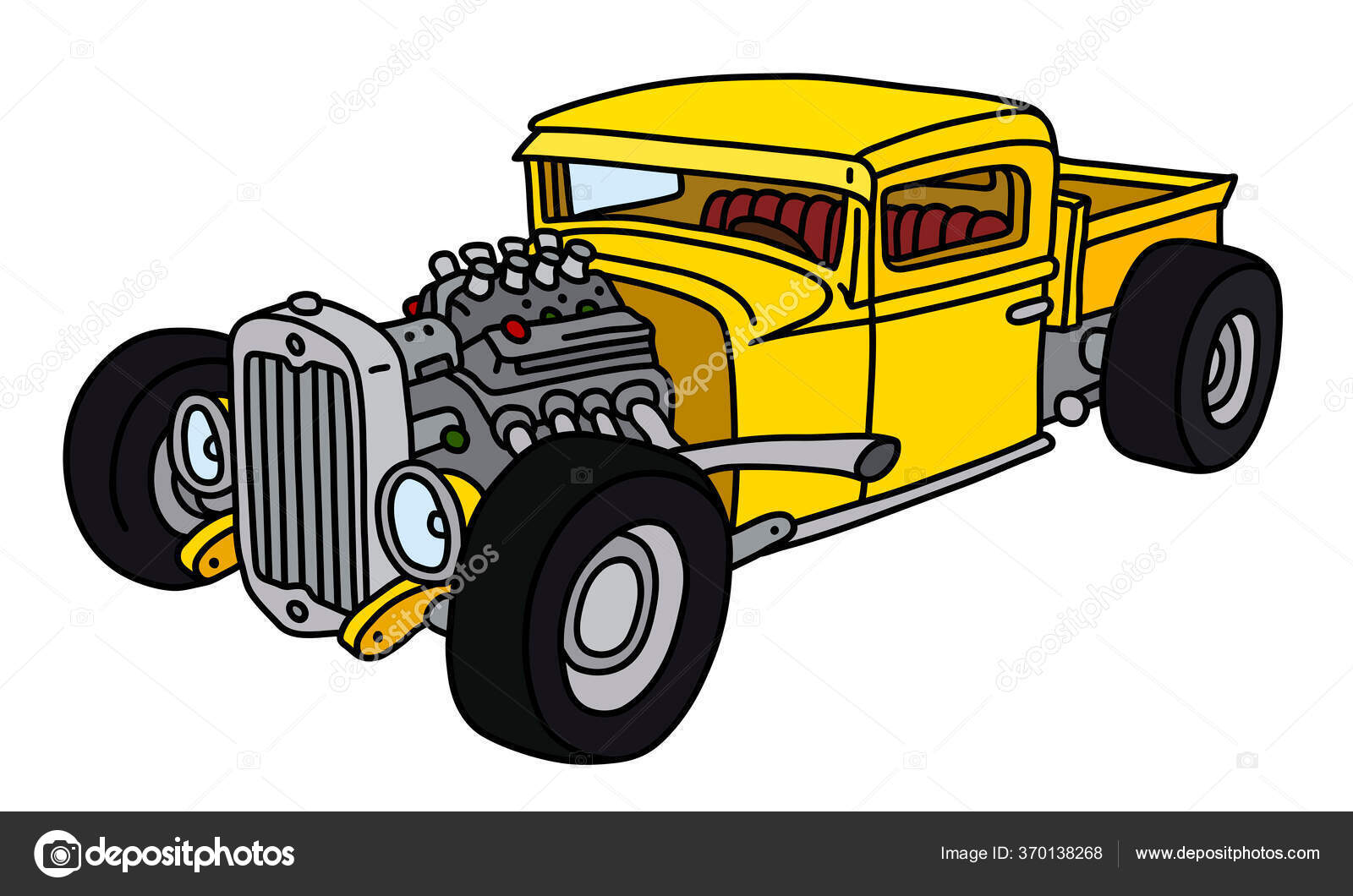Hot Rod Truck Drawing