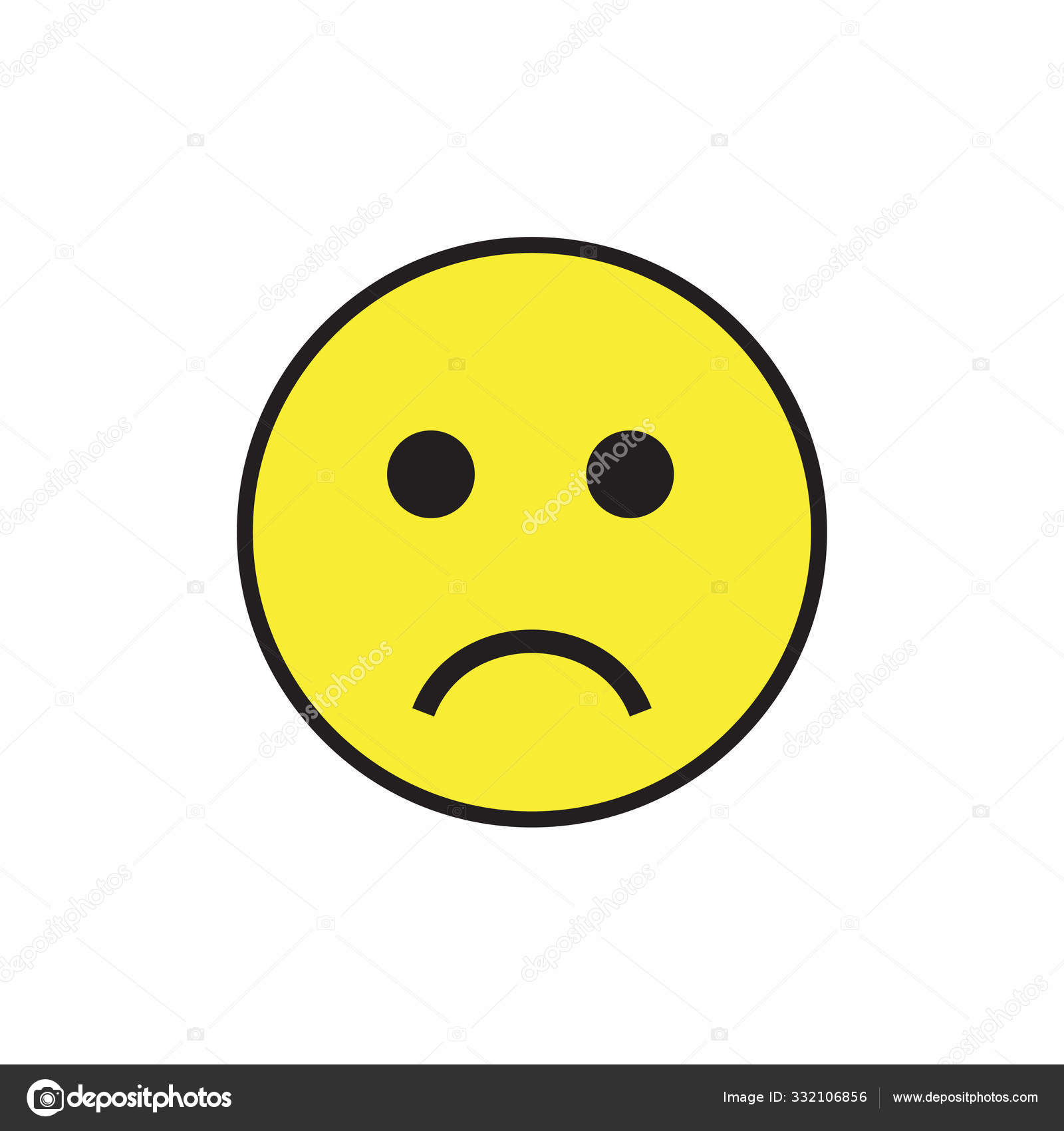 Sad Smile Icon Simply Vector Illustration Stock Vector by ©AyselZ 332106856