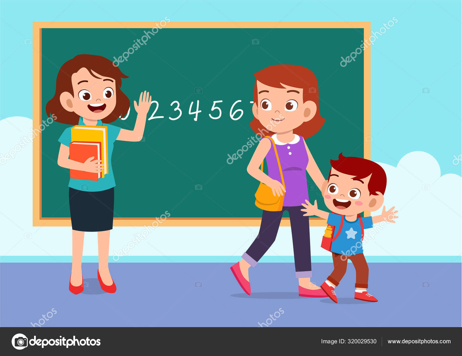 Happy cute kid boy go home from school Stock Vector by ©colorfuelstudio ...