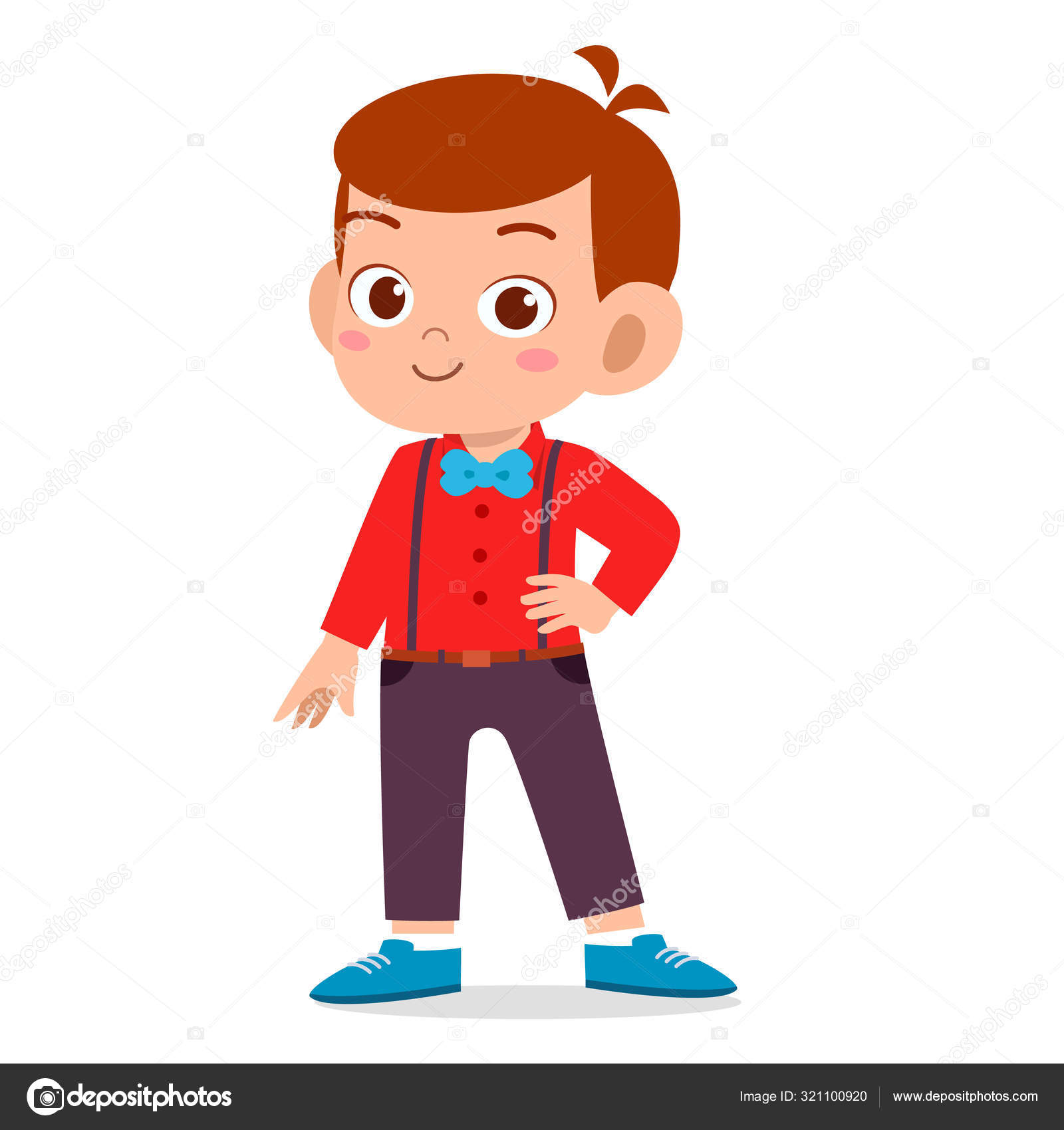 Niño lindo feliz posar como modelo Vector de stock por ©colorfuelstudio ...