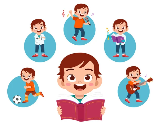 Happy cute kid girl waiter write order Stock Vector Image by ...