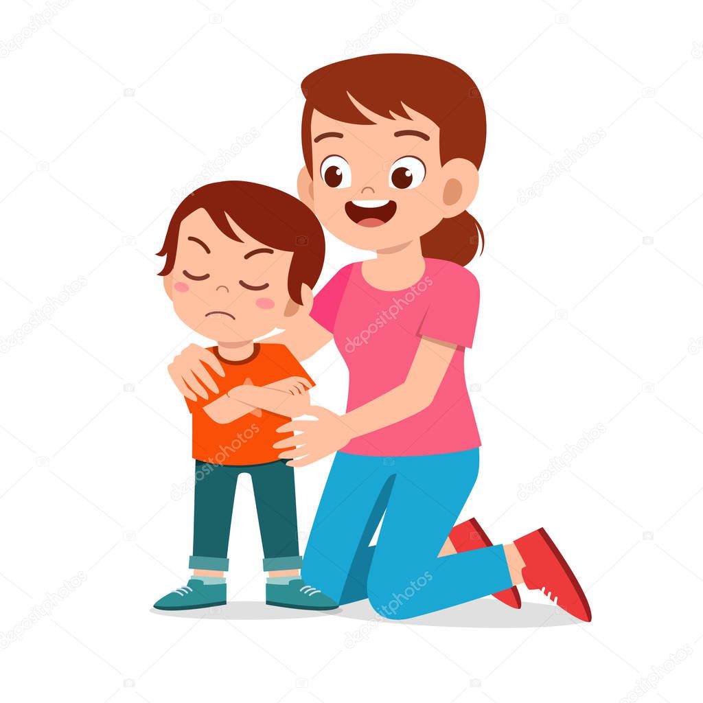 mamá tratar de hablar con su niño enojado 2022