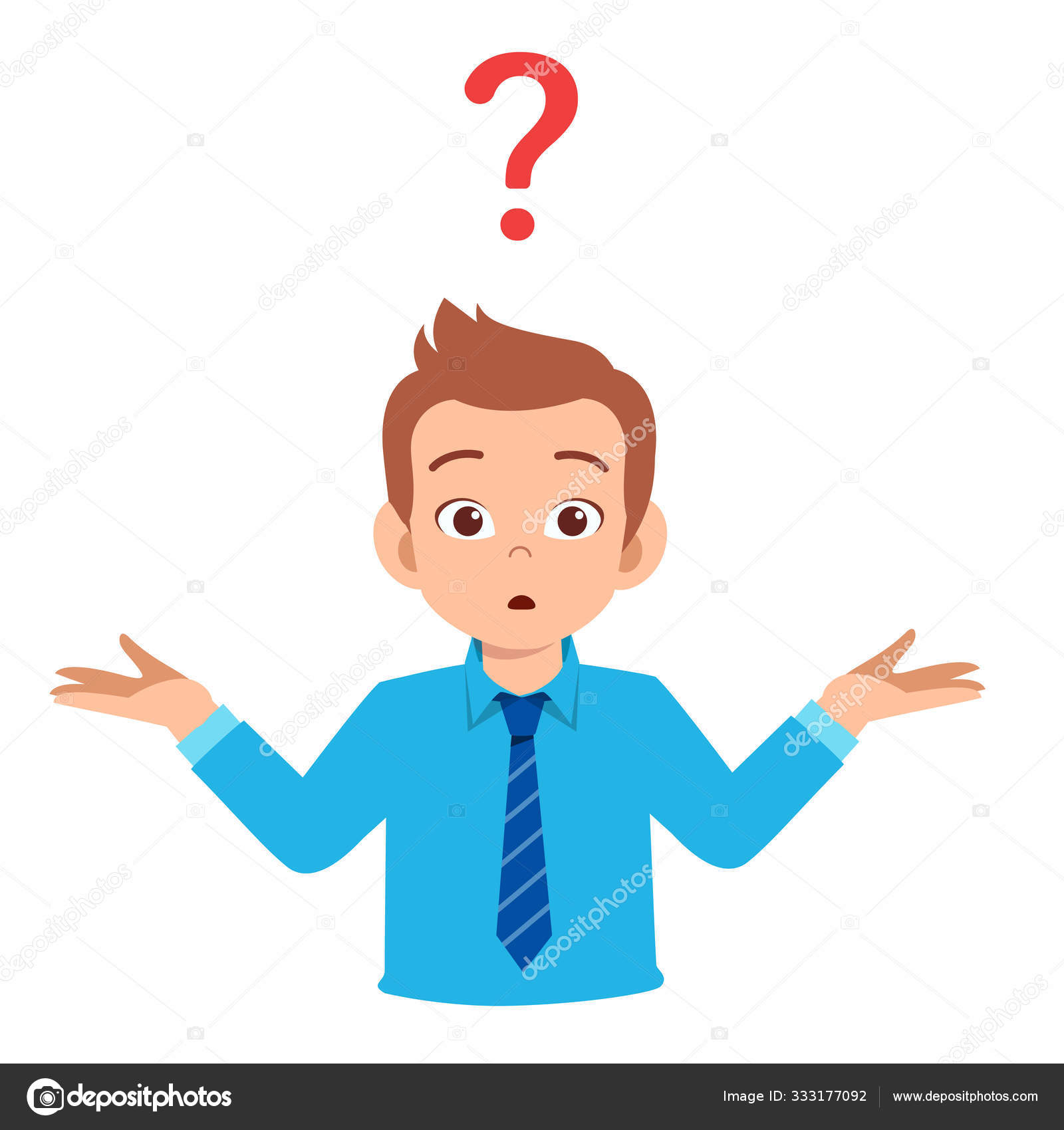 Good looking man with question mark above the head Stock Vector Image ...