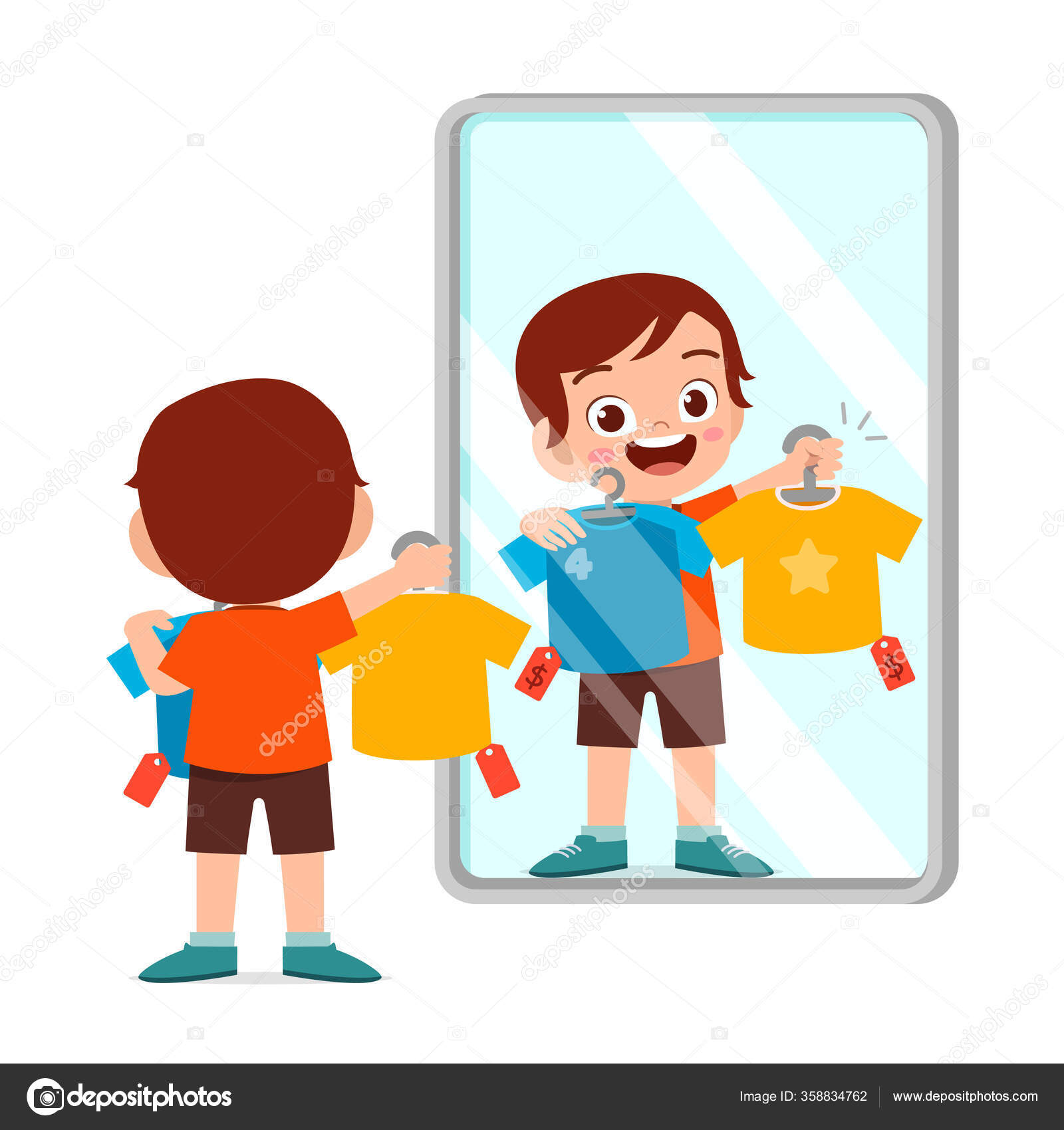 Picking Out Clothes Clipart