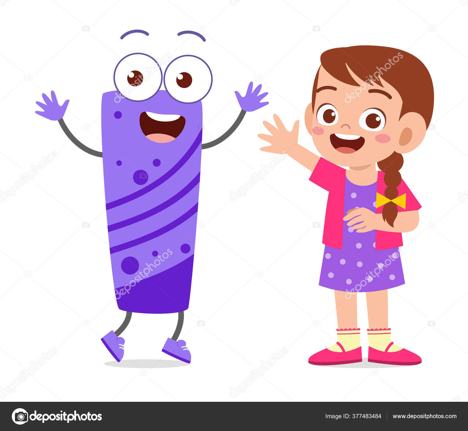 Feliz Lindo Niño Estudio Alfabeto Carácter Vector de stock por ...