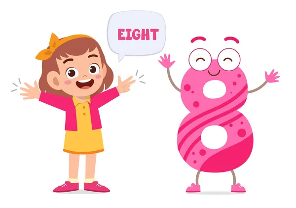 Happy Cute Little Kid Study Alphabet Character Stock Vector by ...