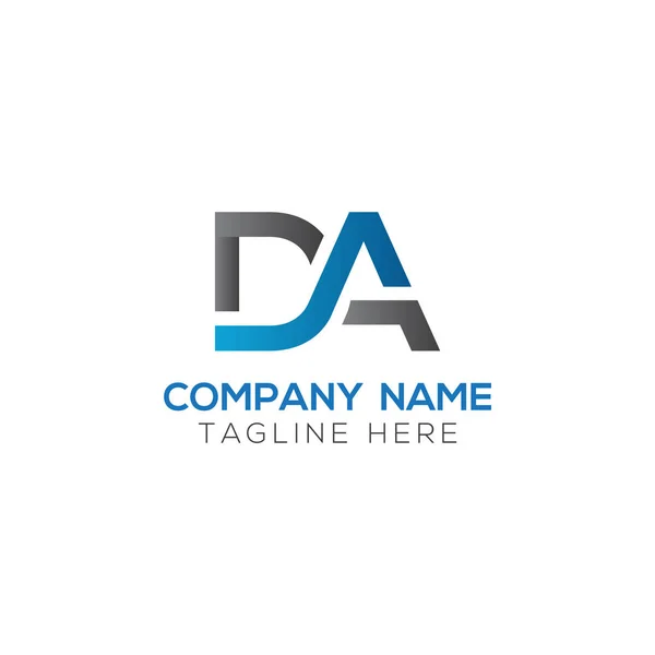 Initial DA Letter Logo With Creative Typography Vector Template ...