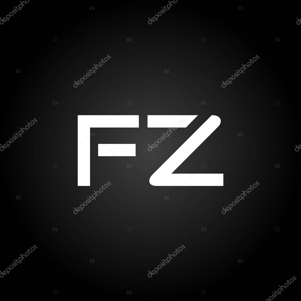 Logo inicial de FZ Letter Linked. Carta Creativa FZ Modern Business ...