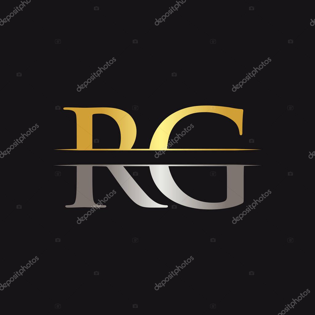 Carta abstracta RG Logo Design Vector Template. Dise o creativo del logotipo de la letra RG de ...