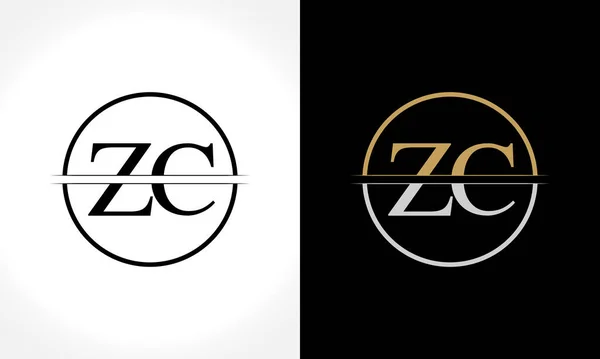 Plantilla vectorial de diseño de logotipo ZC inicial. Carta Creativa ZC ...