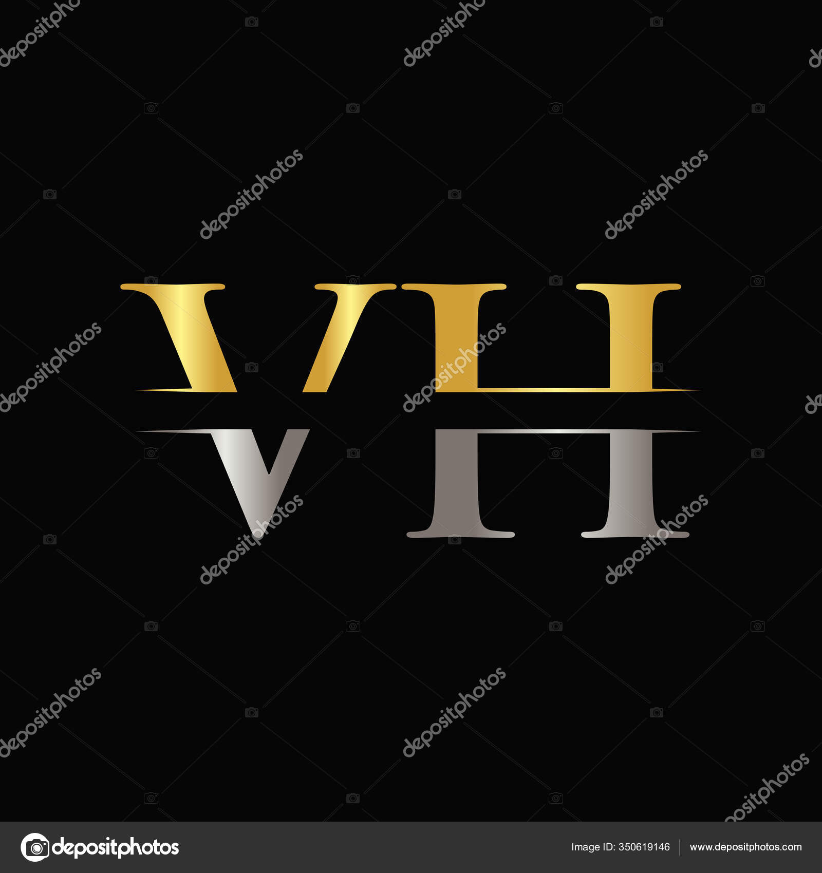 Carta Creativa Logo Vector Template Con Color Oro Plata Diseño Vector ...