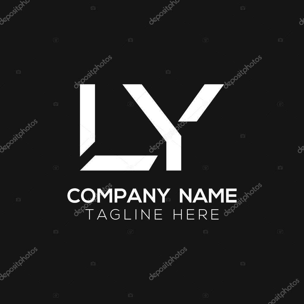 Plantilla de vector de diseño de logotipo empresarial inicial LY letter ...