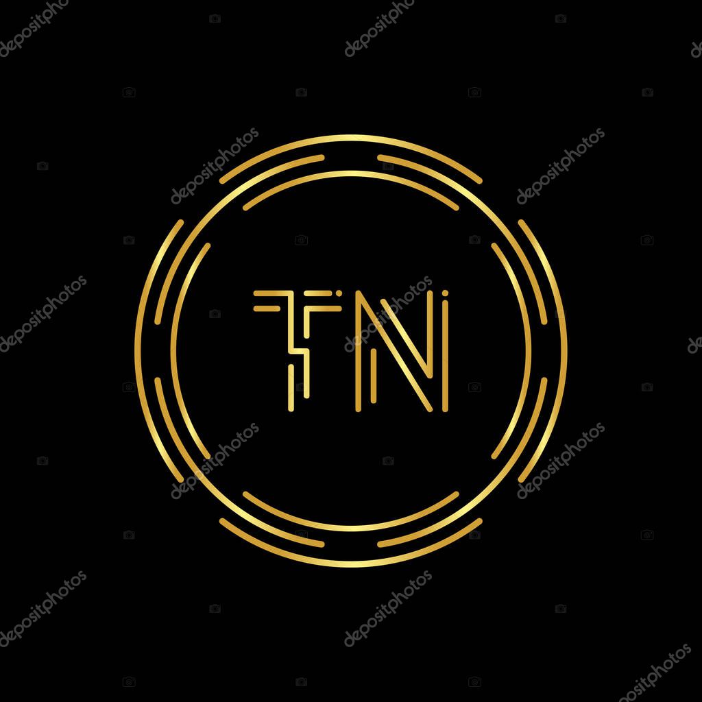 Carta Inicial TN Logo Tipografía Creativa Vector Template. Letra de ...