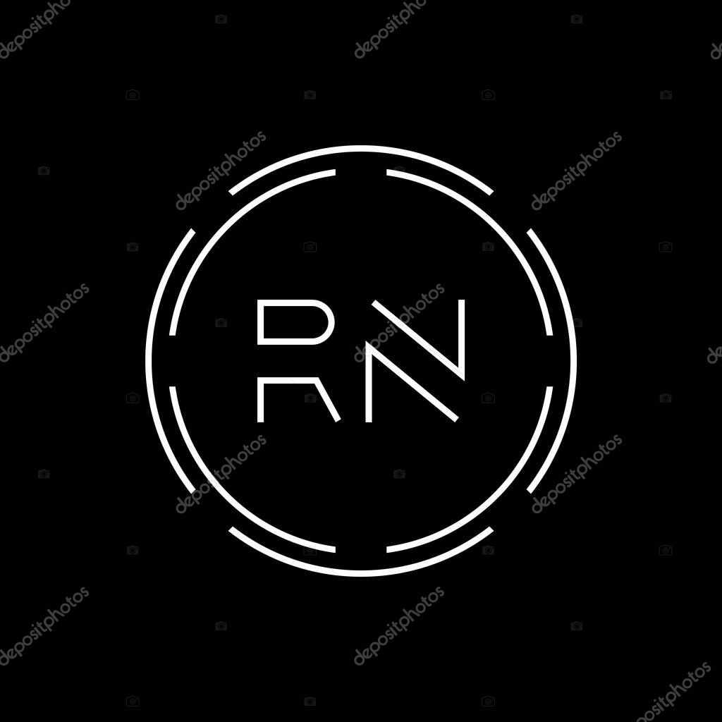 Carta Inicial RN Logo Tipografía Creativa Vector Template. Letra ...