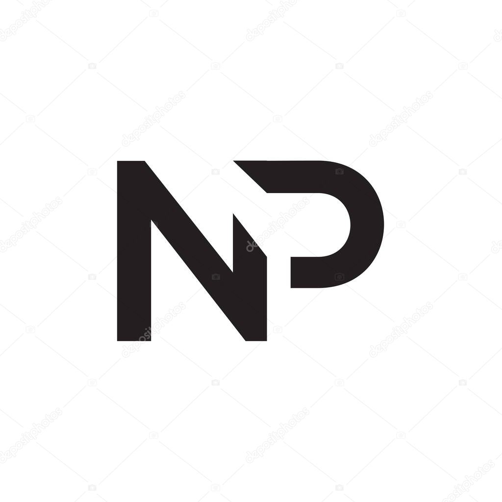 Carta inicial NP Logo Design Vector Template. Diseño abstracto creativo ...