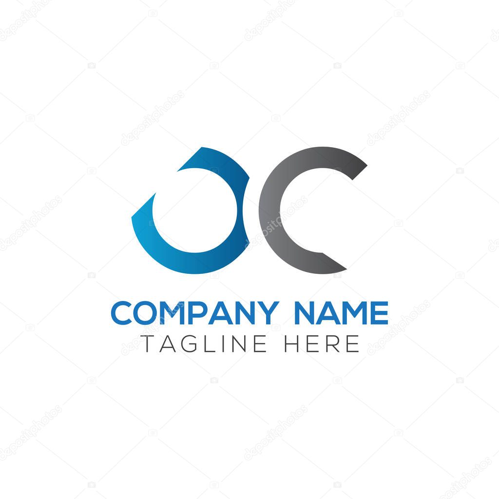 Plantilla vectorial inicial de dise o de logotipo de letra simple OC. Dise o m nimo abstracto ...