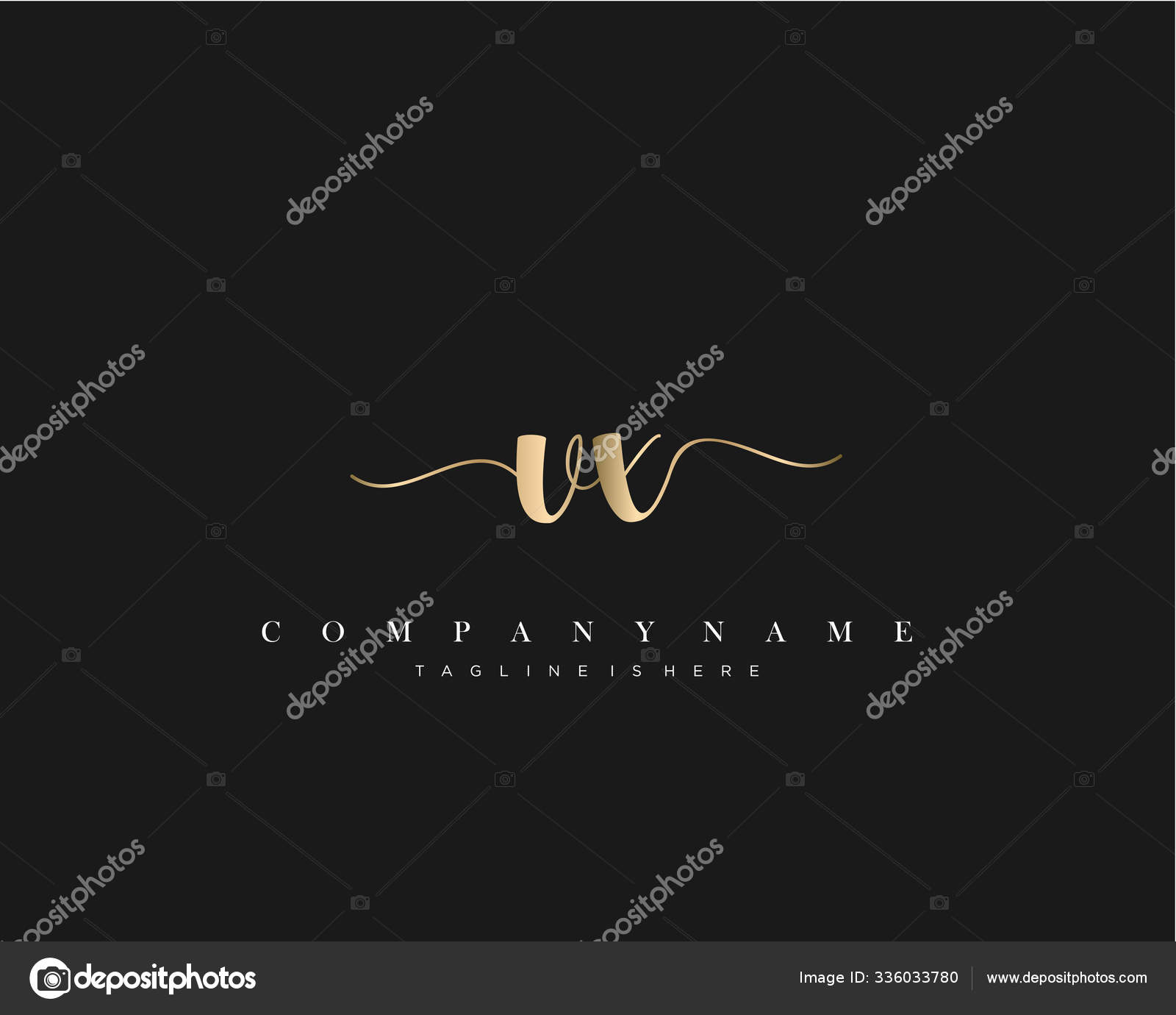 Initial Letter Handwriting Logo Hand Drawn Template Vector Stock Vector ...