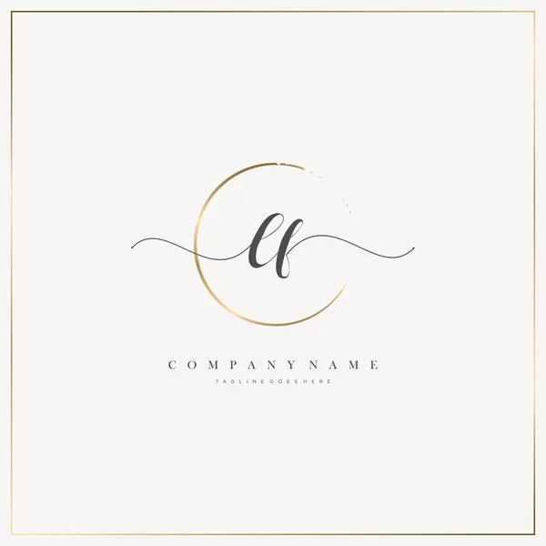 Initial Letter Handwriting Logo Hand Drawn Template Vector Logo Beauty ...