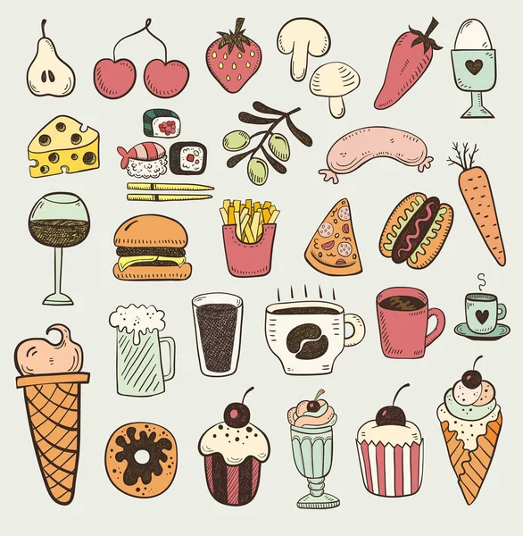 Hand draw foods in doodle style Stock Vector Image by ©dapoomll #28684385