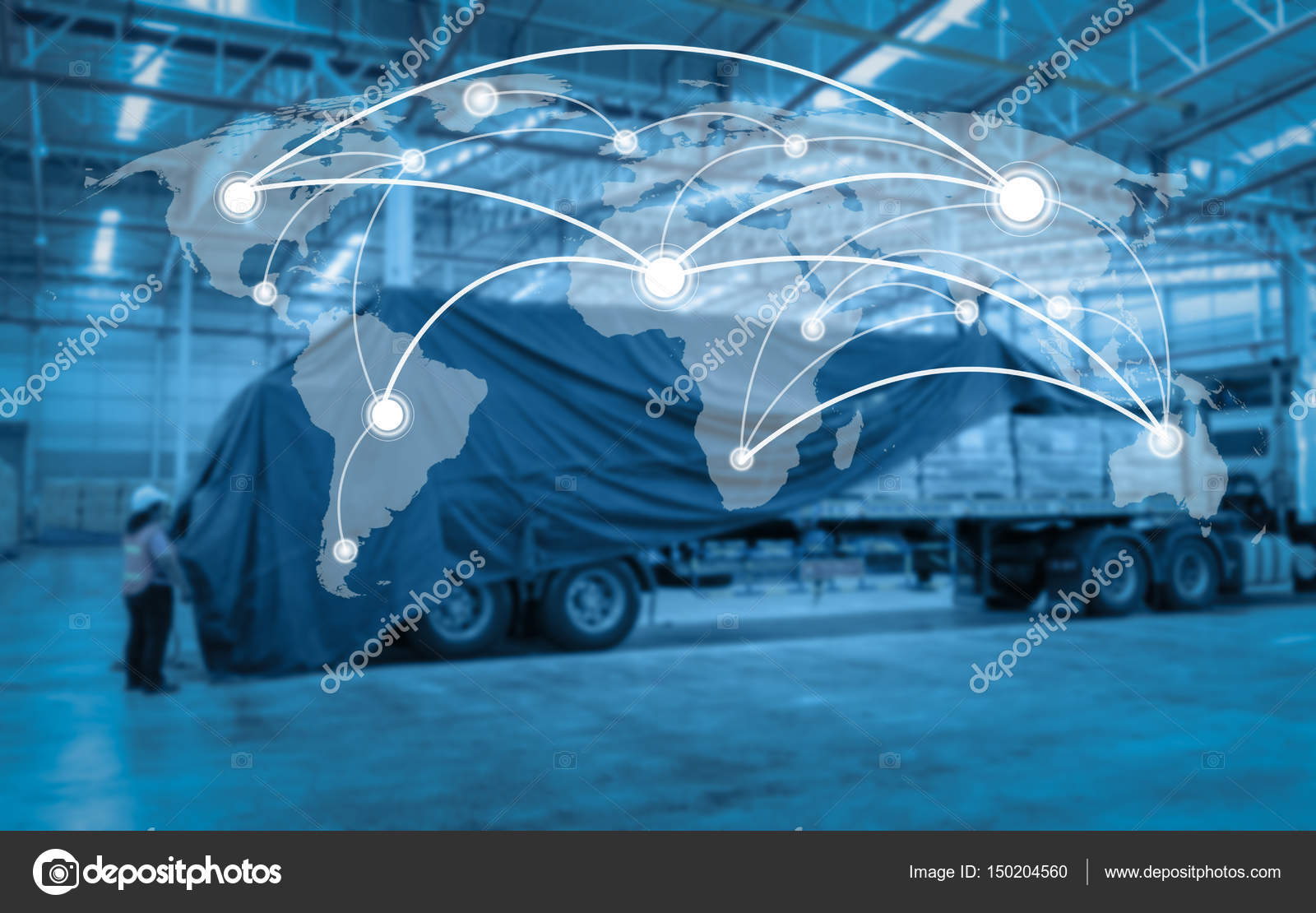 Global network coverage world map ,Distribution of goods in warehouse ⬇ ...
