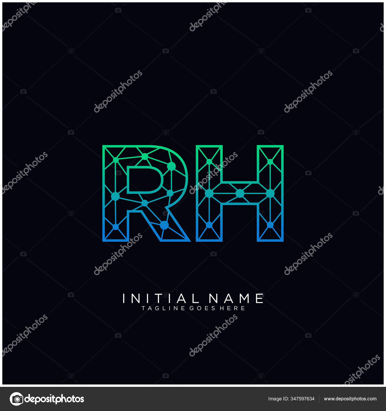 Letter Abstract Line Art Logo Template Stock Vector by ©XinThink 347597634