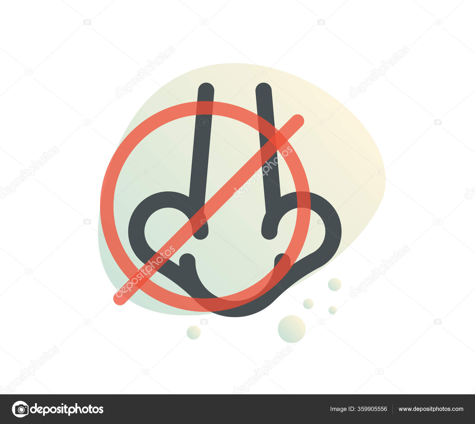 Ningún Síntoma Olor Icono Como Archivo Eps Vector de stock por ...