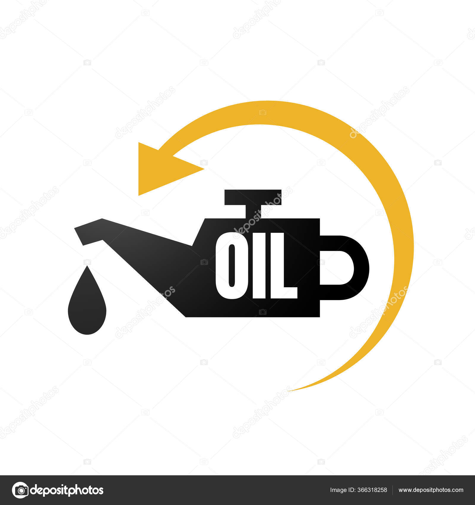 Simple Circle Arrow Sign Symbol Automotive Engine Oil Change Logo Stock ...