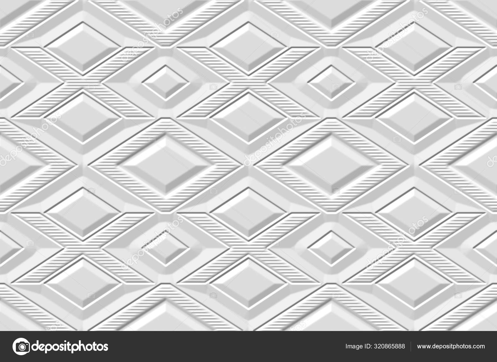 White Seamless Geometric Texture Origami Paper Style Rendering ...