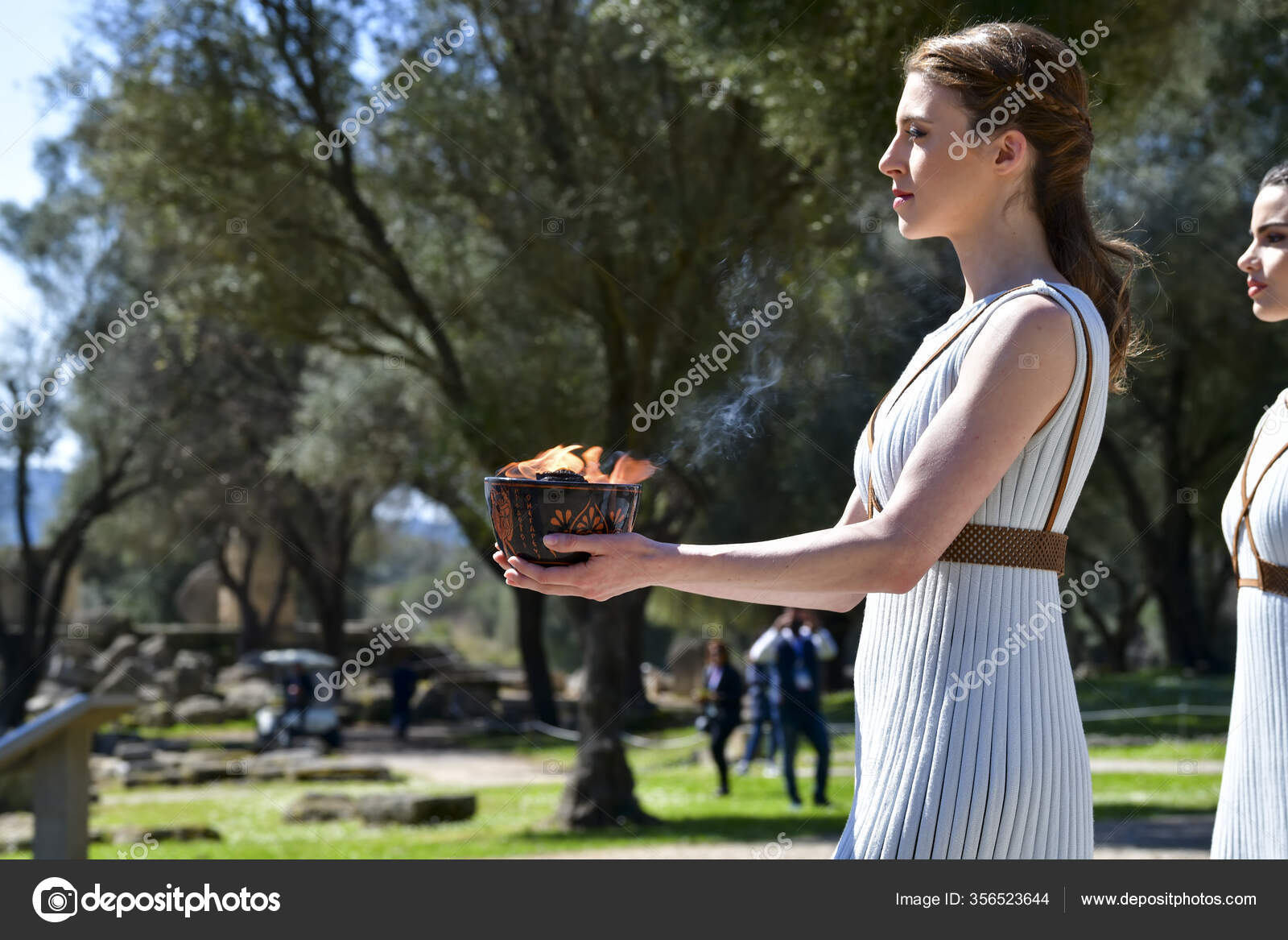 Olympia Greece March 2020 Olympic Flame Handover Ceremony Tokyo 2020 ...
