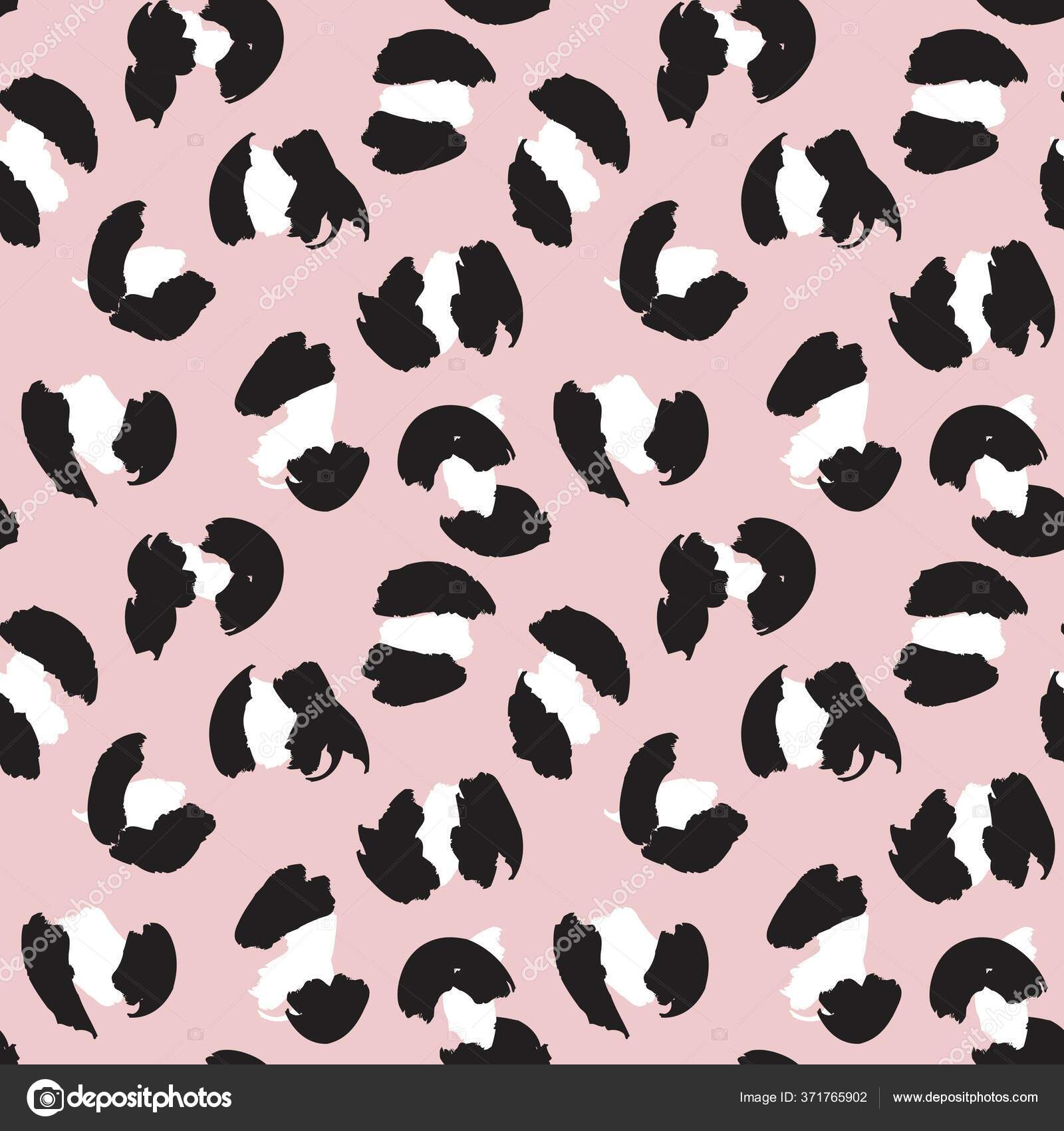Pink Animal Leopard Seamless Pattern Background Fashion Textiles ...
