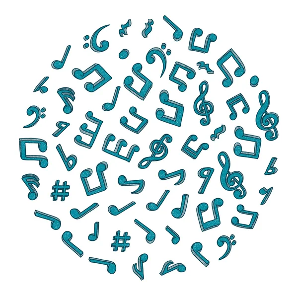 Doodle style musical notes background Stock Vector Image by ©Helen_F ...