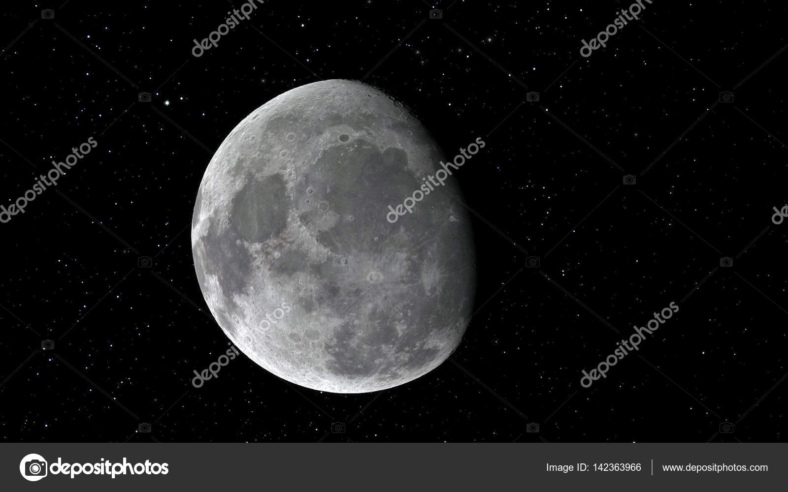 3d illustration of the Moon. Elements of this image furnished by NASA ...